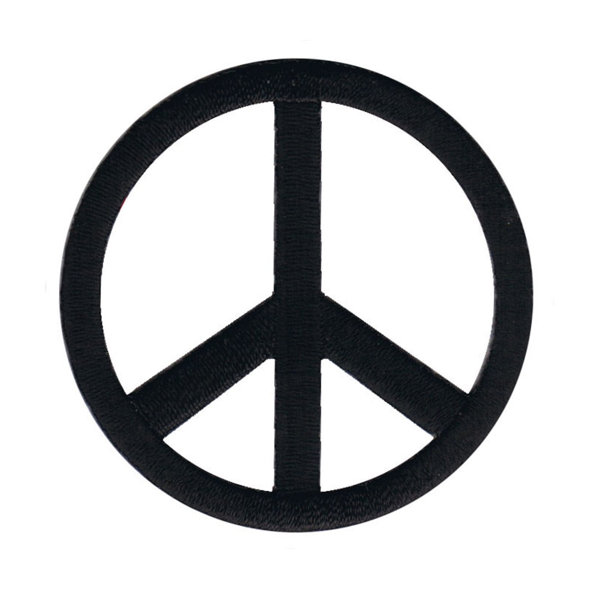 Black Peace Sign Patch Die Cut Hippie Groovy Symbol Craft Iron On ...