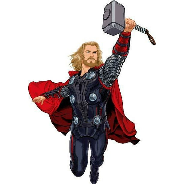 Thor Superhero Cartoon Character Wall Art Sticker Vinyl Decals Girls ...