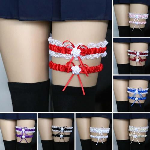 Topoint 7 Set Lace Bow Sexy Bride Garter Cosplay Decoration Garter Belt