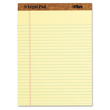 Tops The Legal Pad 50 Sheet 8.5x14 Wide/Legal Rule Perforated Pads ...