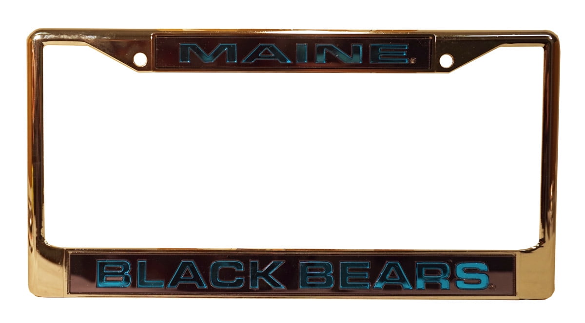Maine Black Bears Chrome Metal Laser Cut License Plate Frame - Walmart.com