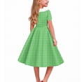 snilers Girls Vintage 1950s Dress Double Breasted Short Sleeve Polka ...
