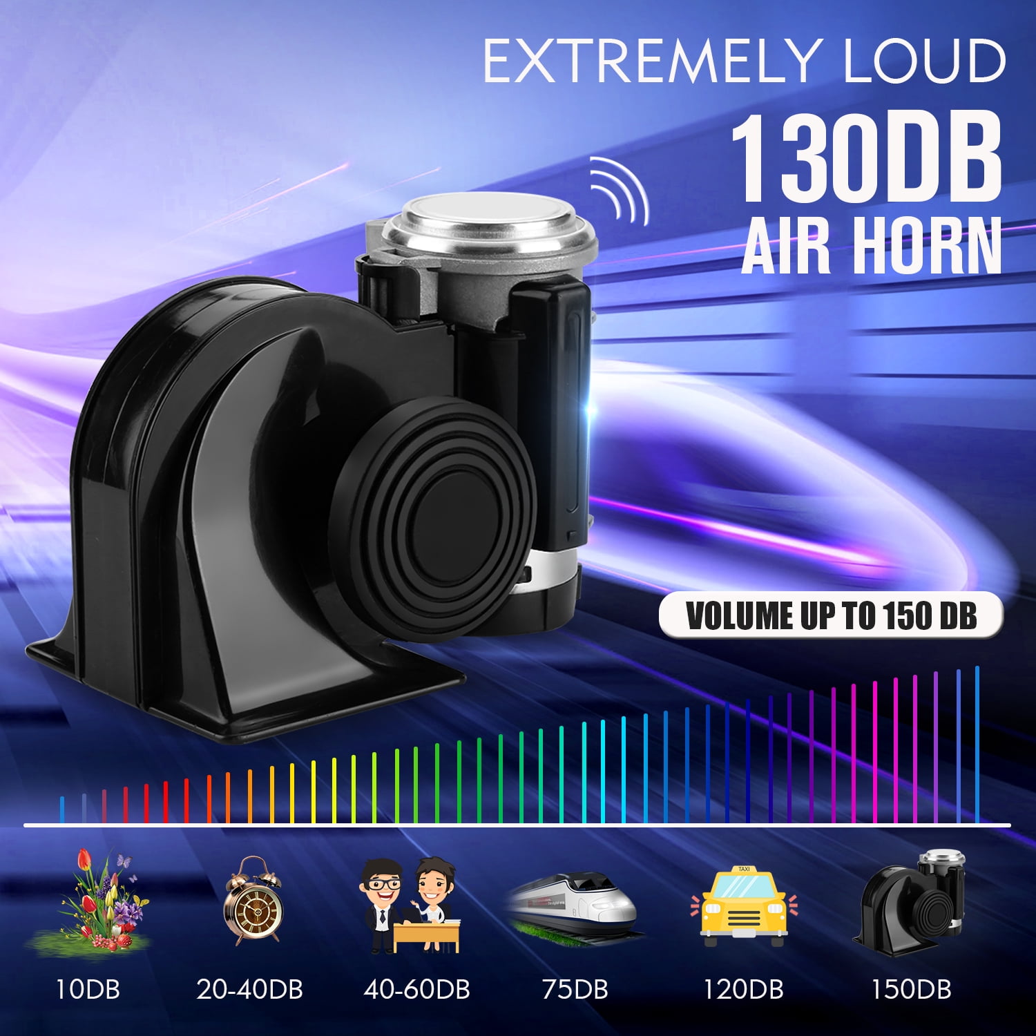 Buy HK Compact Mini Car Horn, 150DB Snail Electric Car Horn with ...