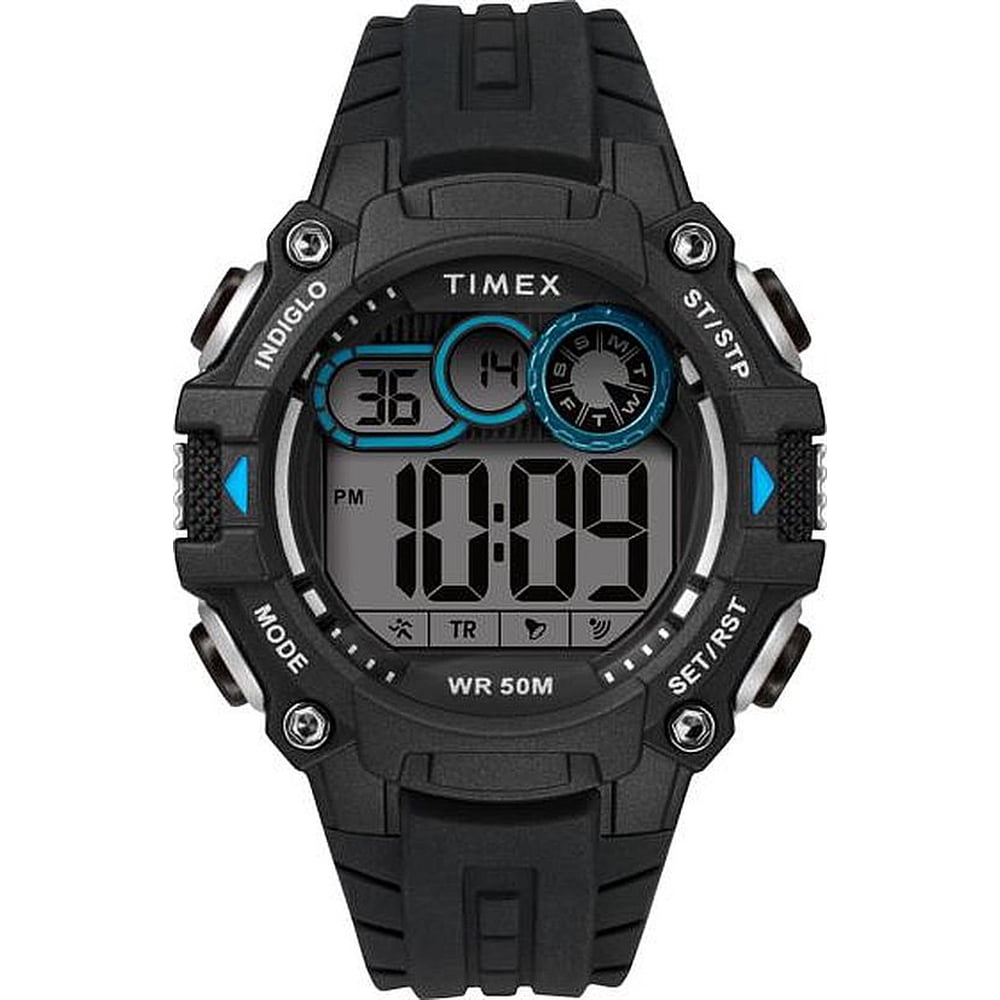 Timex - Men's Timex Digital Lifestyle Classic Digital Black Band Watch ...