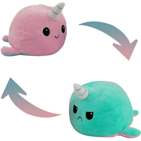 Plushie Toys Stuffed Animal Mood Plush Double-Sided Flip Show Your Mood ...