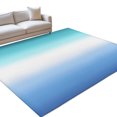 Area Rug 3x5ft, Abstract Teal Blue Graident Washable Rugs for Living ...