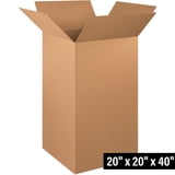Partners Brand Corrugated Boxes 20" x 20" x 40" Kraft 10/Bundle (202040 ...