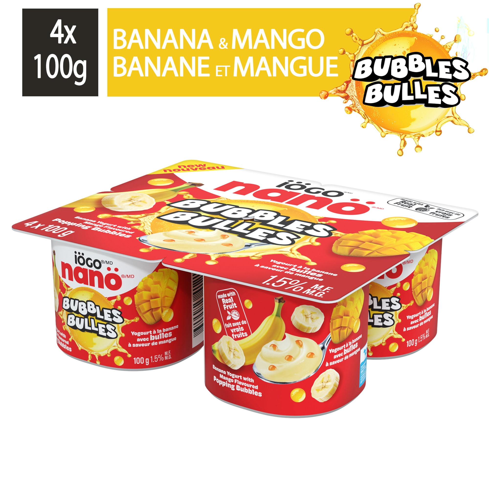 Click here for Iögo Nanö Bubbles Banana Yogurt With Mango Bubbles... prices