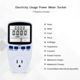 Plug Power Consumption Meter Energy Voltage Amps Electricity Usage ...