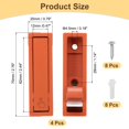 4Pack Foldable Wall Hooks, Wall Mounted Coat Hooks, Rectangle, Matte ...