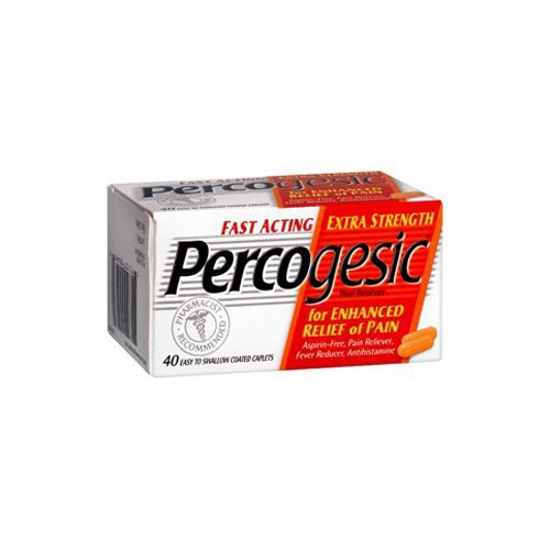 Percogesic Extra Strength Pain Reliever Coated Caplets - 40 Ea, 2 Pack ...