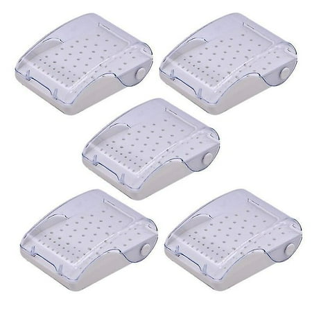 5pcs/lot Dental Plastic Bur Box 60 Holes Drill Placement Box Drill Box ...