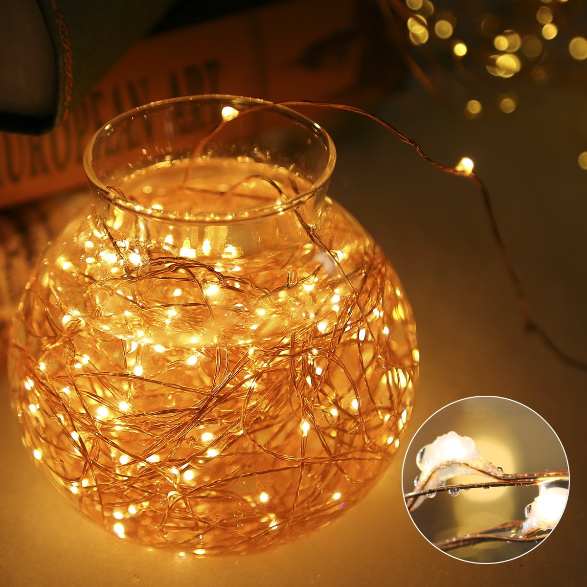 LED String Lights 66ft 200 LEDs Dimmable Festival Decorative Lights for ...