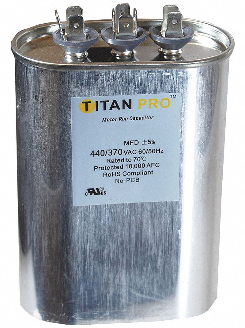 Titan Pro Dual Run Capacitor,55/5 MFD,5"H TOCFD555 - Walmart.com ...