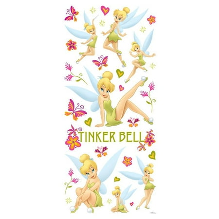 Clear Sticker - Disney Tinker Bell Think Tink! w/ Glitter 5.5'' x 12 ...