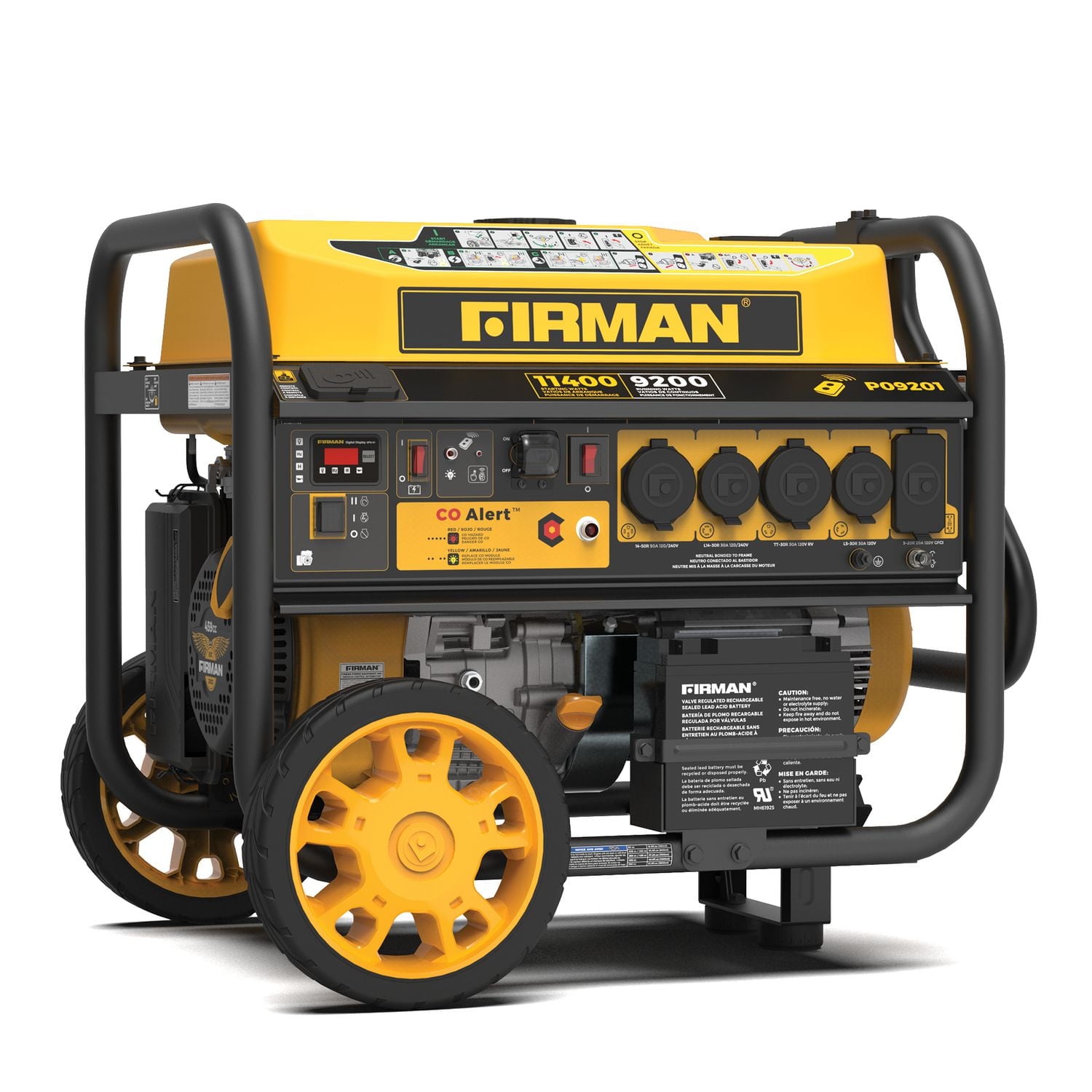 Gas Portable Generator 11400/9200W Remote Start GFCI CO Alert - Walmart.ca