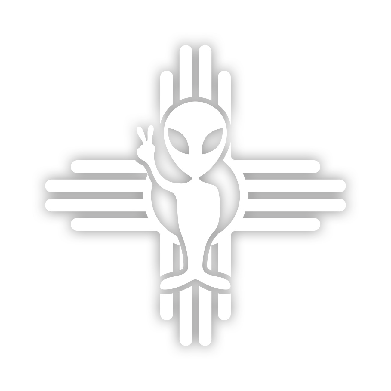 Zia Alien Symbol Sticker Decal Die Cut - Self Adhesive Vinyl ...