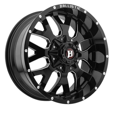 20" Black 814 Jester Wheel by Ballistic Wheels 814290655+12FB - Walmart.com