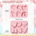 2Pcs 3D Human Organ Silicone Molds Realistic 6 Cavity Organ Shapes ...