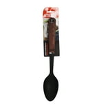 Imusa Nylon Solid Spoon with Wood Look Handle, Black - Walmart.com