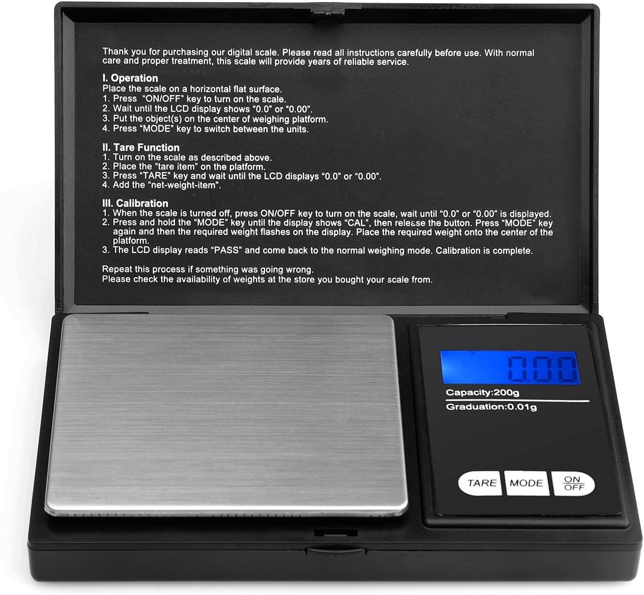 200g/0.01g pocket scales - Ascher digital pocket scales, 200 x 0.01 g ...
