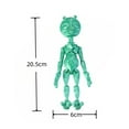 1PC PURPLE GOLD 20.5CM 3D Printed Alien New Alien Figurine with Movable ...