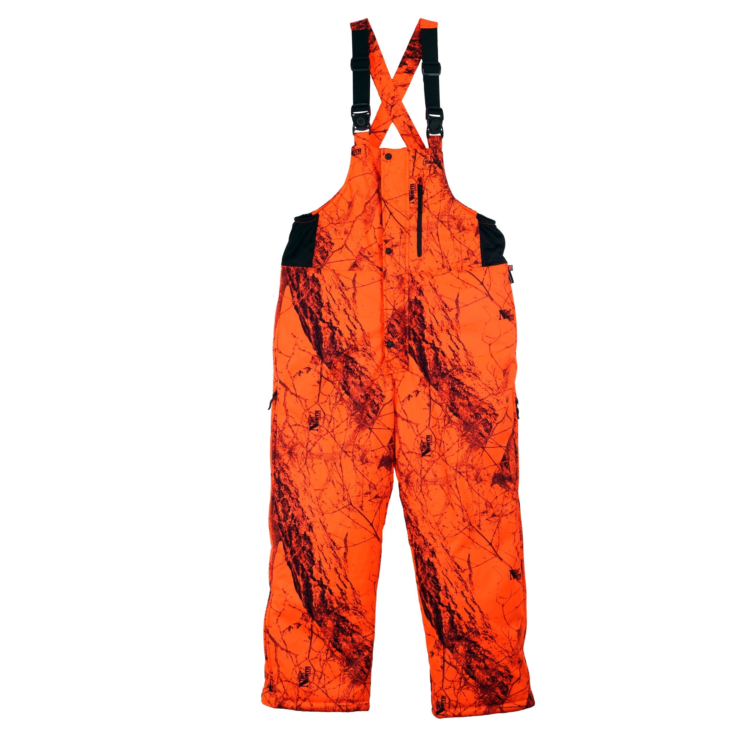 Gamehide Bibs Broadside Primaloft Insulated Hunting Blaze Orange Camo ...