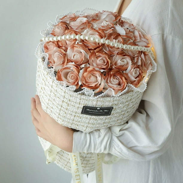 Ramo de rosas Pomoko azul hielo flores secas inmortales | Bodega Aurrera en línea