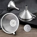 BAOQIN Stainless Steel Kitchen Funnel, Kitchen Funnel for Filling Bottles Multi-Use Premium ...