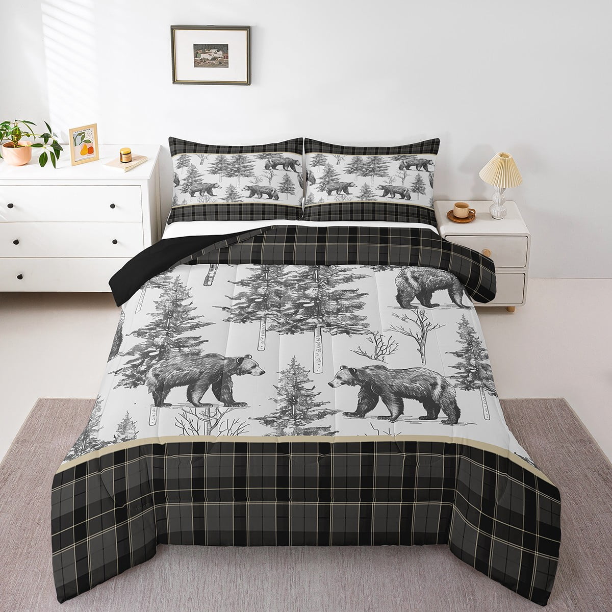 Click here for Erosebridal Wild Bear Bedding Twin Comforter Set... prices