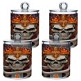 2PCS Clear Storage Jars Cotton Swabs Cans Translucent Plasticental ...