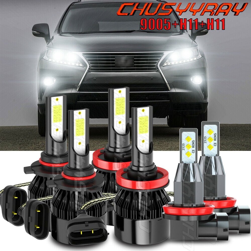 For Lexus Rx350 2010-2015 6X Combo LED Headlight Hi/Lo Beam + Fog Light ...