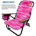 Backpack Beach Chair - 5 Positions and Lays Flat – Deluxe Wood Arm ...