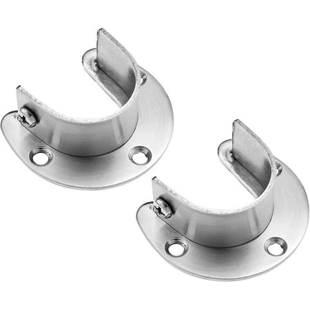 Stainless Steel Wardrobe Rod End Support Bracket U-shaped Flange Rod ...