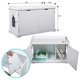 Pefilos 37" Enclosed Litter Box Enclosure Hidden Cat Washroom Bench,Cat ...