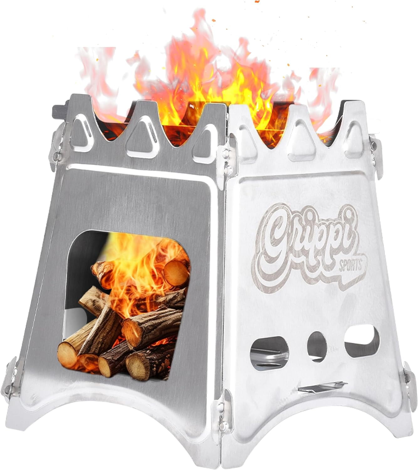 SHIQI-Grippi Camping Fire Stove - Camp Cook Stove - Wood Burning Stove ...