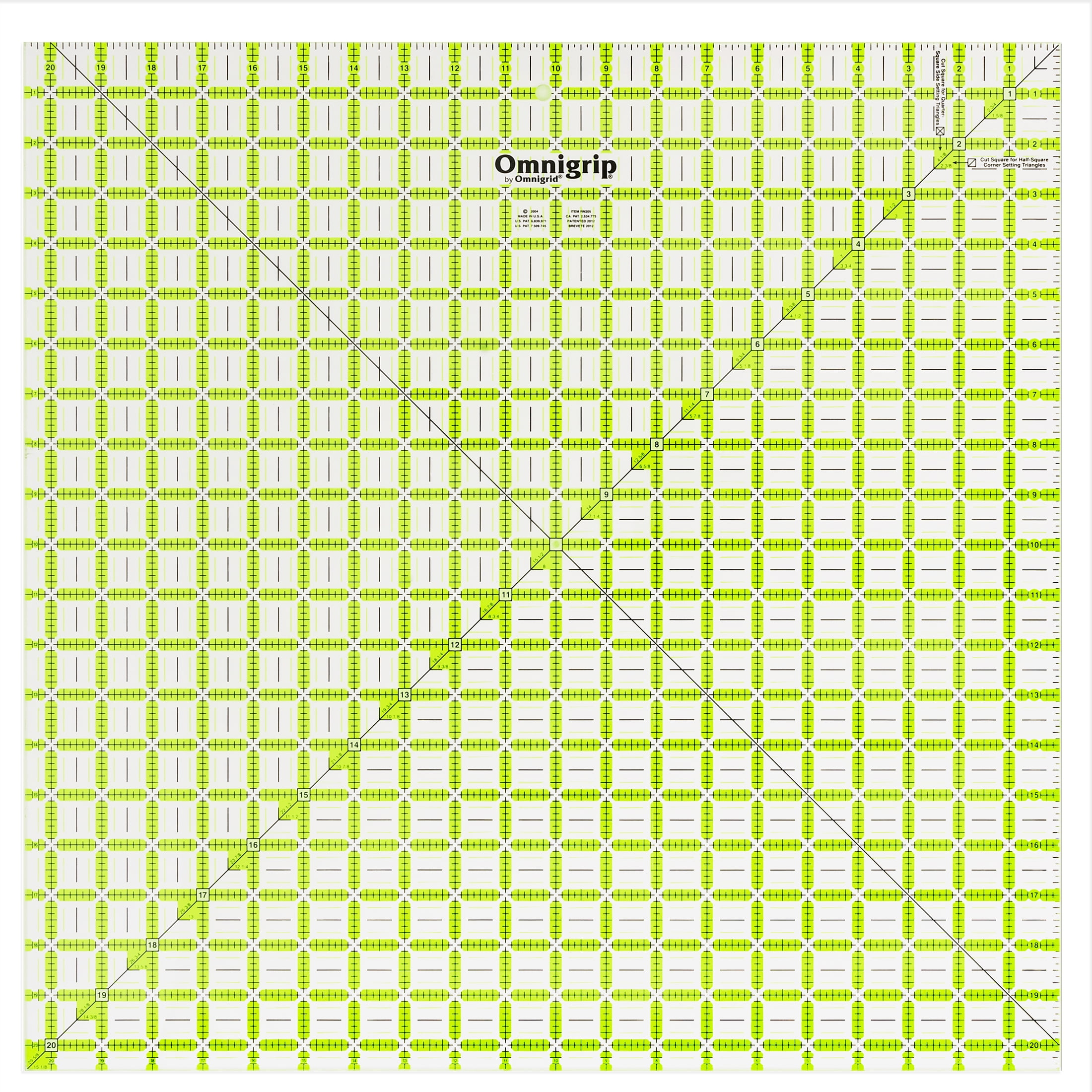 Omnigrip 20.5" Non-Slip Ruler, Square Quilter's Ruler by Omnigrid ...