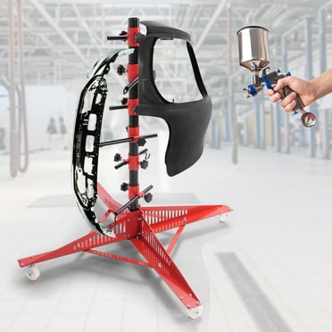 5-7ft Height Adjustable Painting Hanger Rack with 4 Wheels 8 Hooks ...