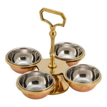 GET Modern Chrome Metal Four Compartment Condiment Caddy Table Caddies ...