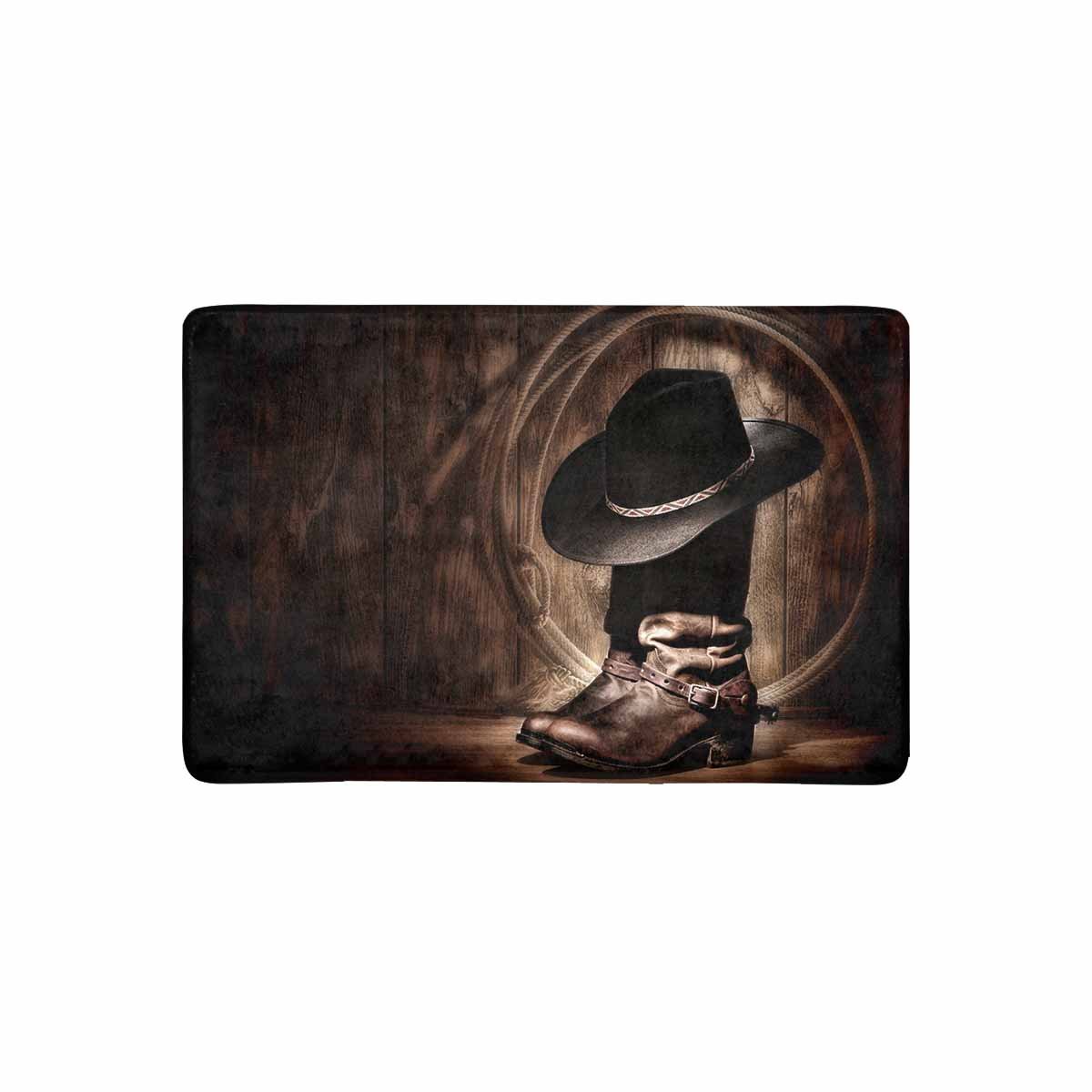 MKHERT Vintage American Western Cowboy Hat and Boot Doormat Rug Home ...