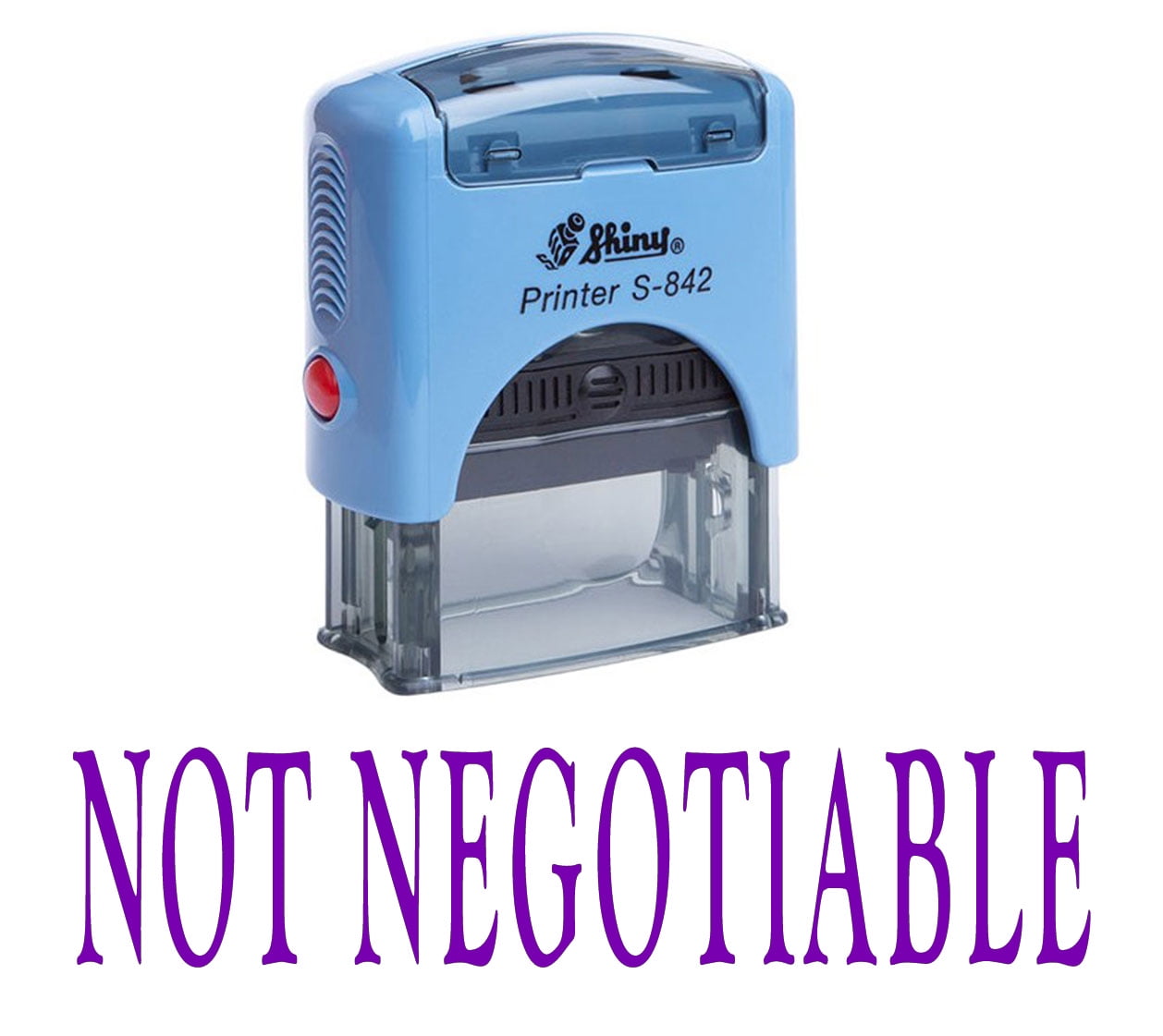 NOT NEGOTIABLE Self Inking Rubber Stamp Office Stationary Custom Shiny ...