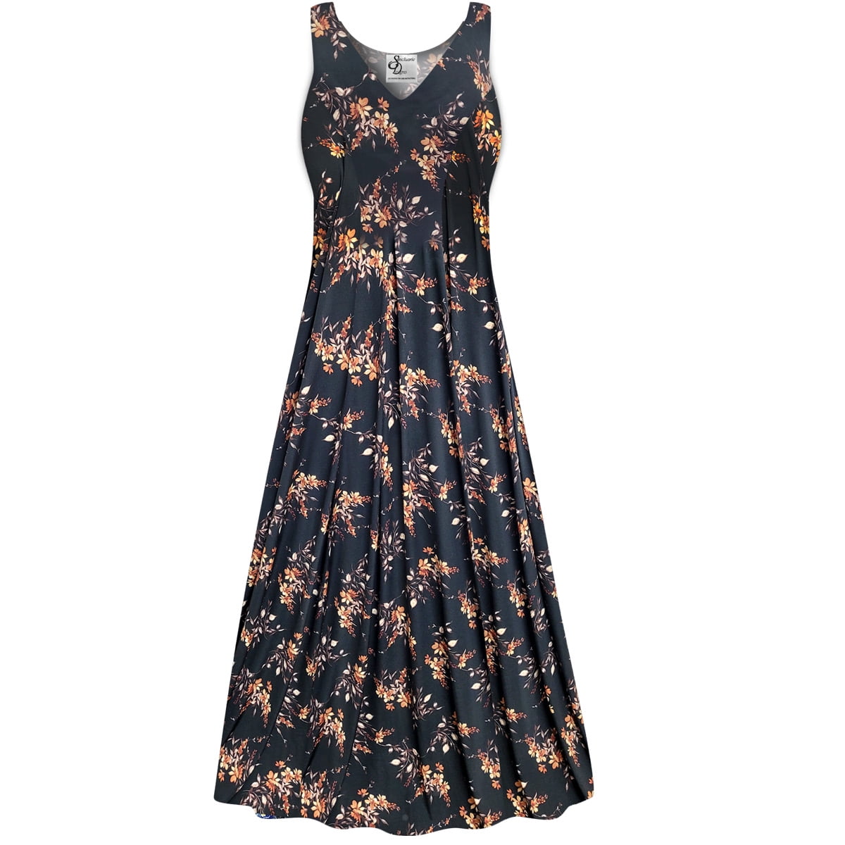 Plus size 9x Extra Tall Womens Dress Autumn Nostalgia Floral Dressed Up ...