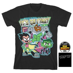 Youth Teen Titans Go It's Go Time Boy's High Density Ink Shirt - L ...