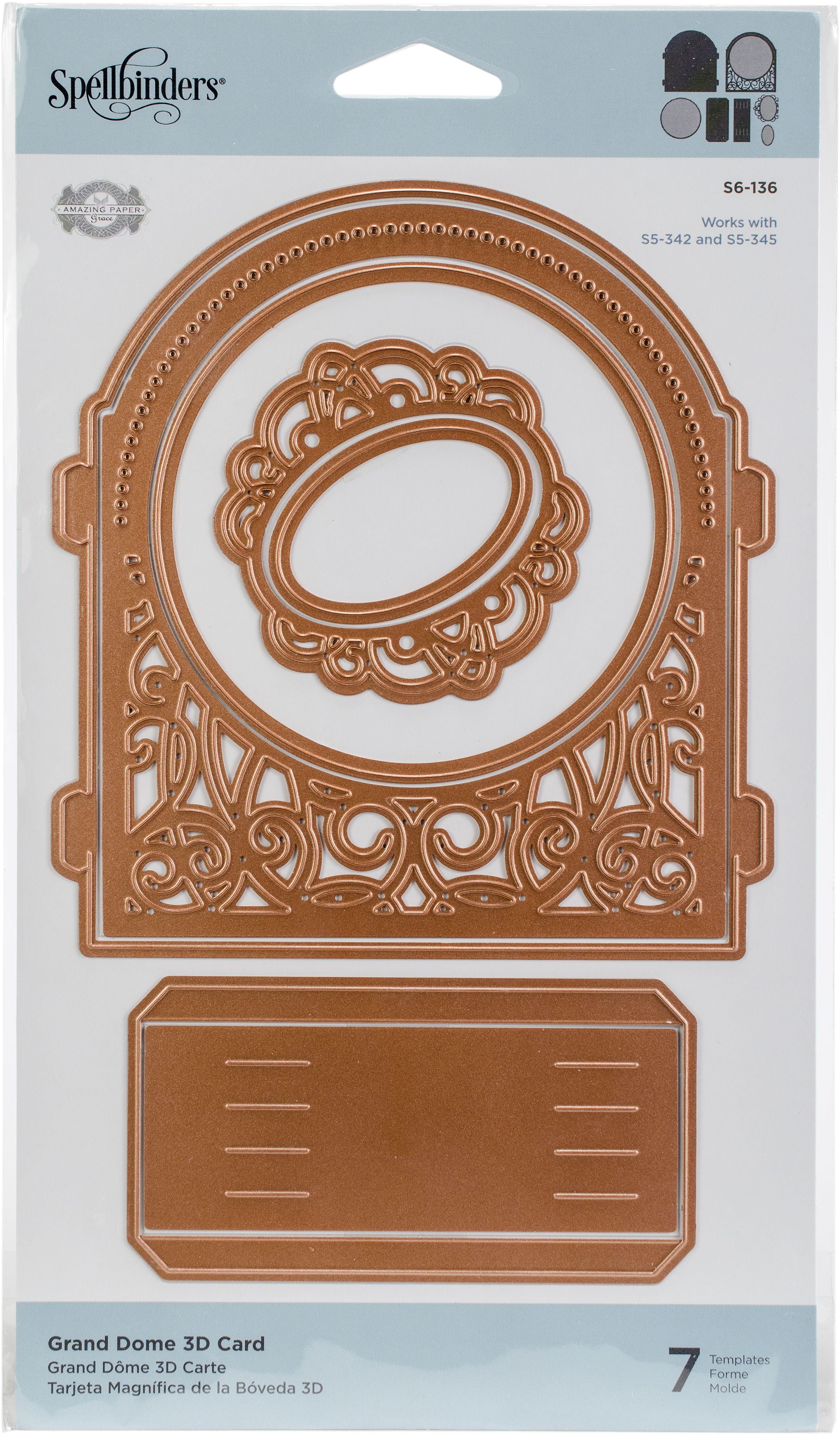 Spellbinders Shapeabilities Dies-Grand Dome 3D Card - Walmart.com