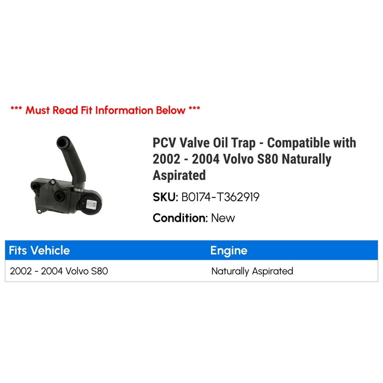 2002 Volvo S80 Pcv Replacement