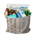 Bohemian Geometric Plaid Reusable Tote Bag - Spacious Foldable Grocery ...