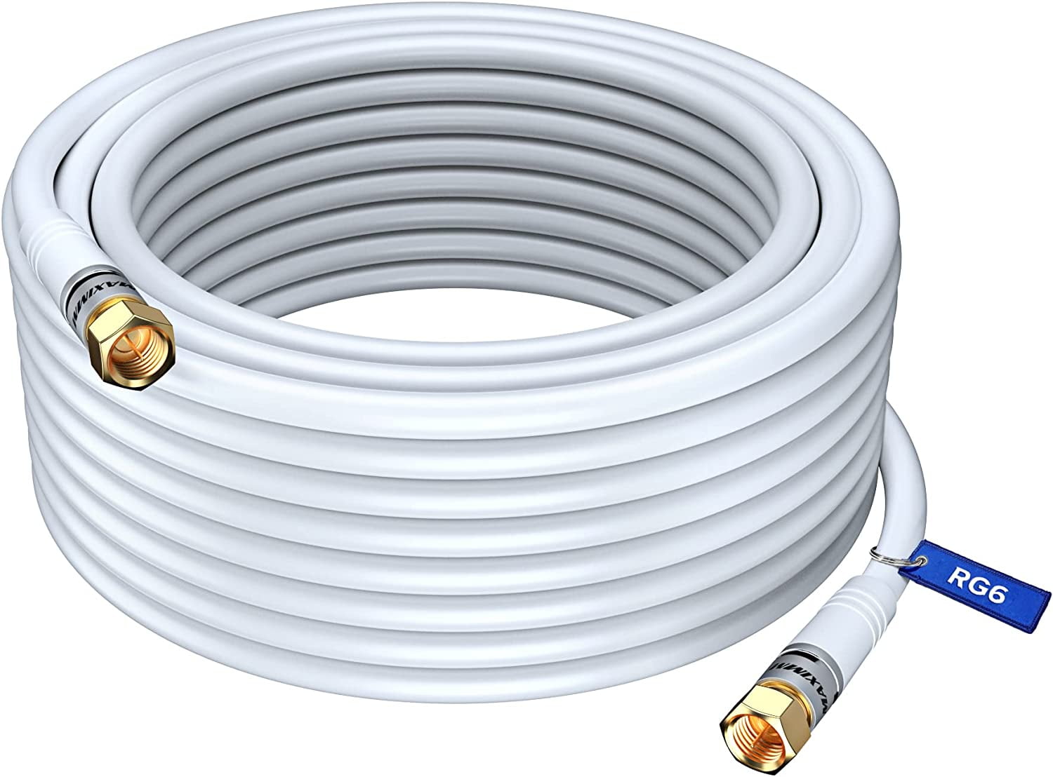 Coaxial Cable 25 ft Triple Shield - RG6 Coax Cable, TV Cable for ...