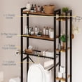 Freestanding 7-Tier Above Toilet Shelf - Bathroom Storage Organizer ...