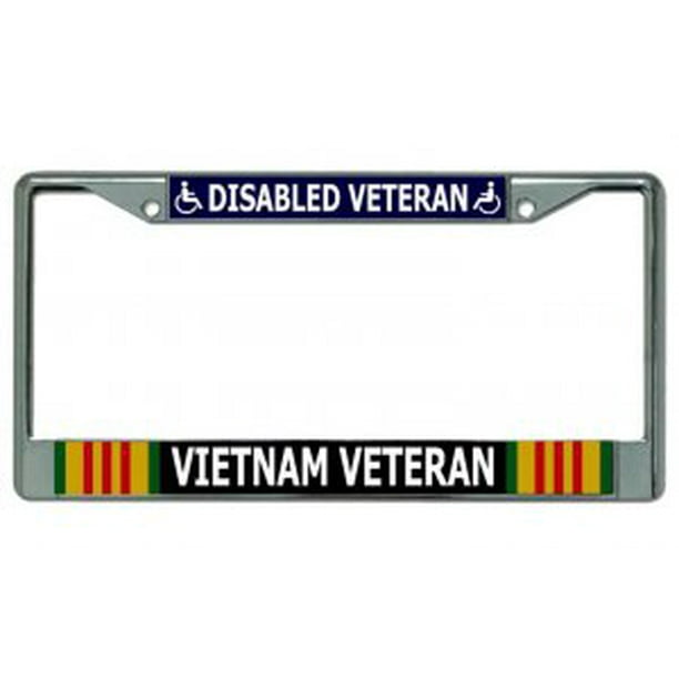 Disabled Vietnam Veteran Chrome License Plate Frame - Walmart.com ...