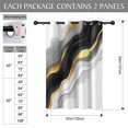 Black and Gold Marble Pattern Blackout Curtains,Triple Weaved Fabric ...